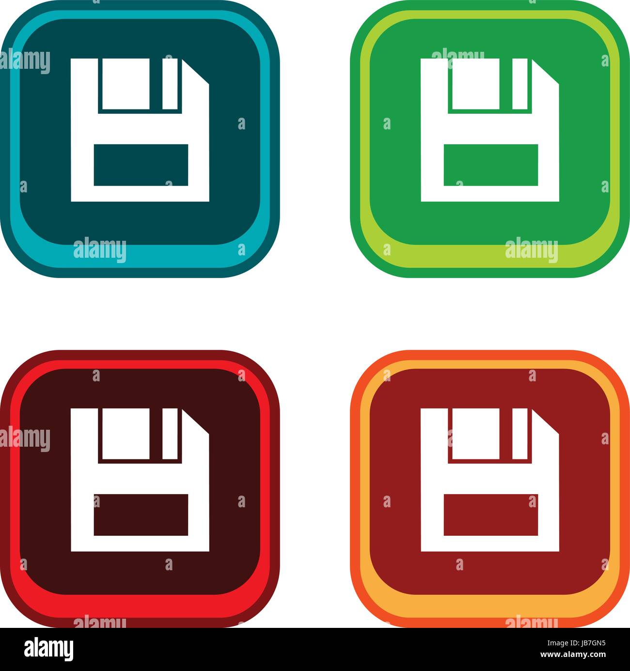 color app icon button game asset theme vector art Stock Vector Image ...