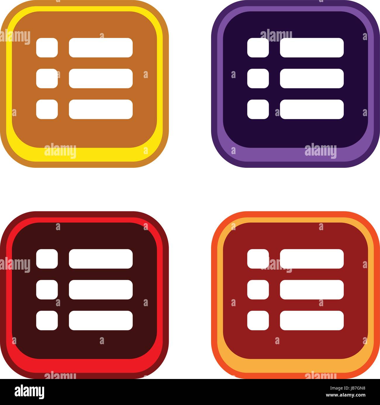 color app icon button game asset theme vector art Stock Vector Image ...