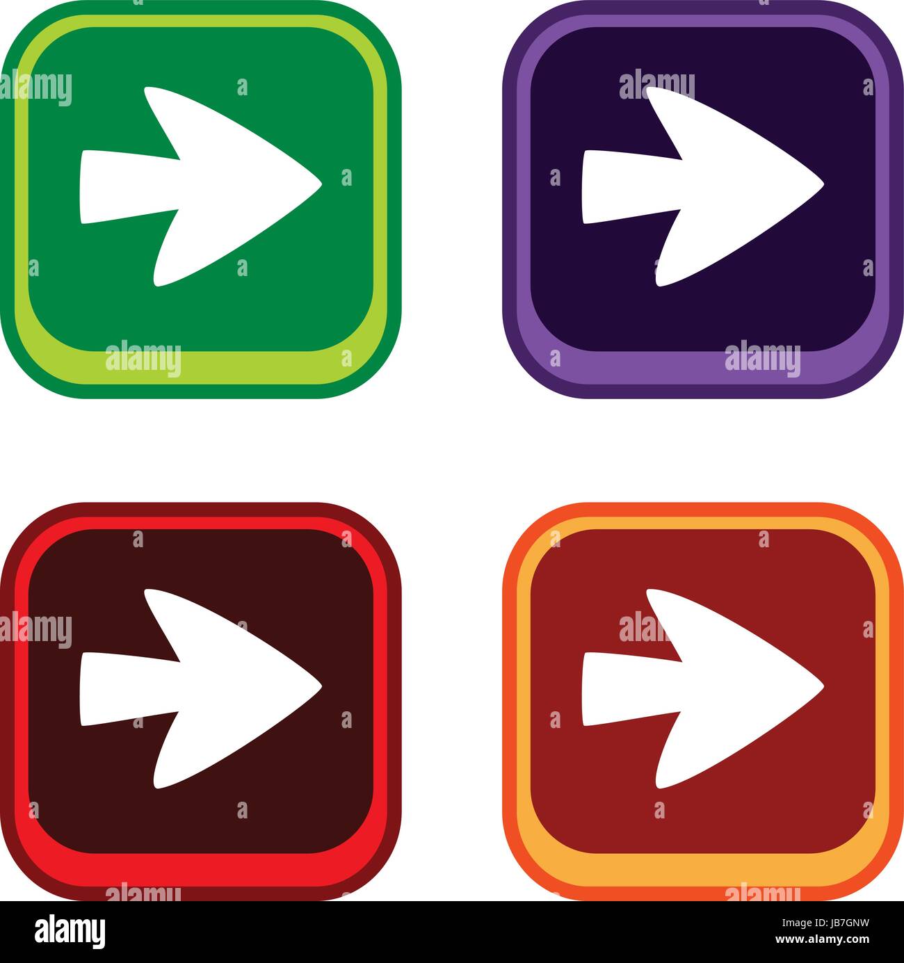 color app icon button game asset theme vector art Stock Vector Image ...