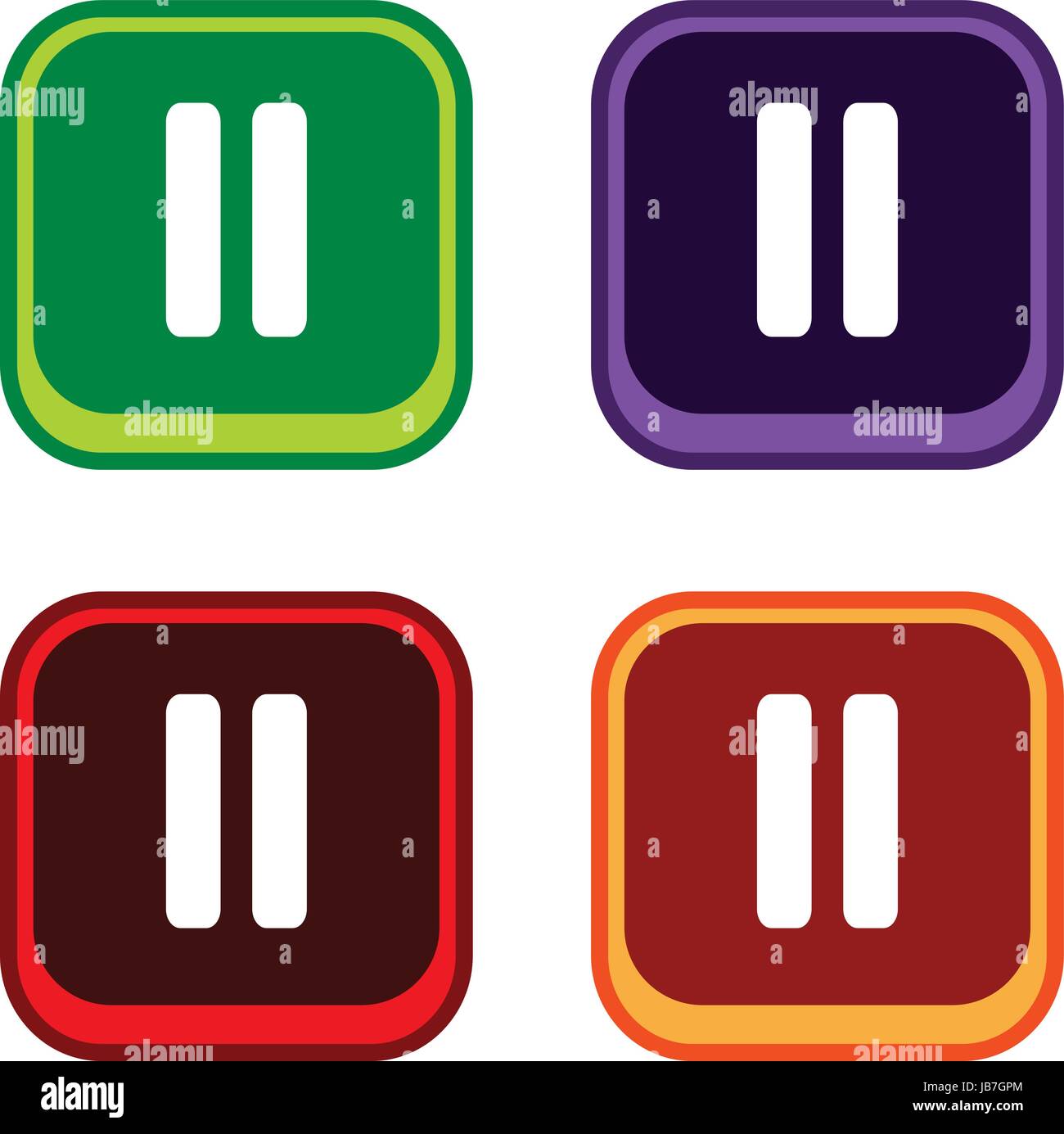 color app icon button game asset theme vector art Stock Vector Image ...