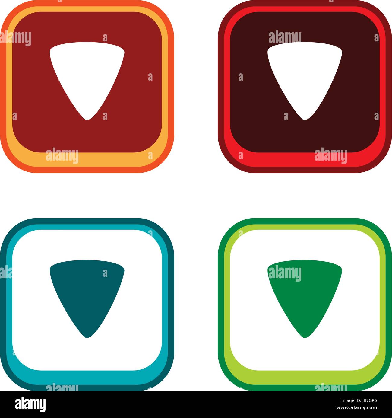 color app icon button game asset theme vector art Stock Vector Image ...