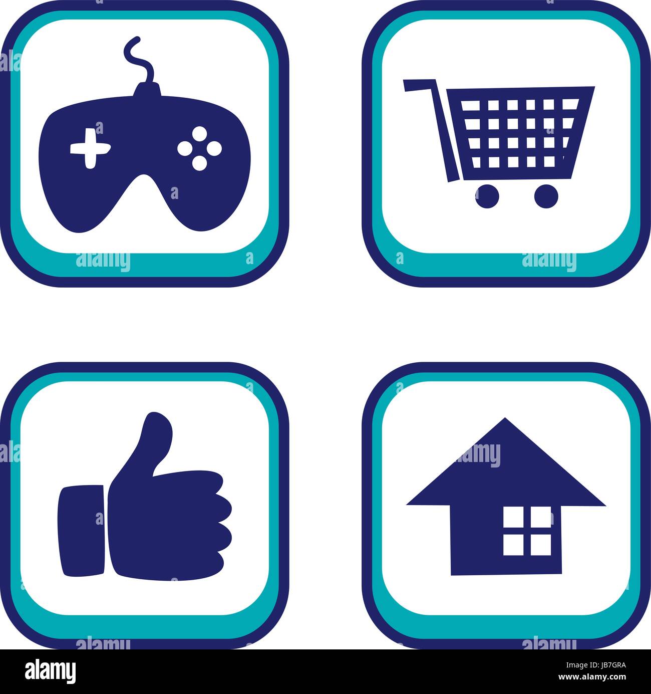 color app icon button game asset theme vector art Stock Vector Image ...