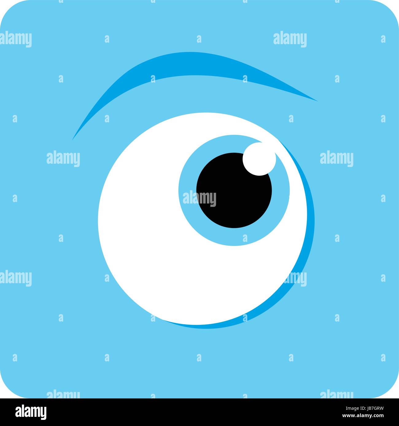 adorable color cartoon eye expression vector art illustration Stock ...