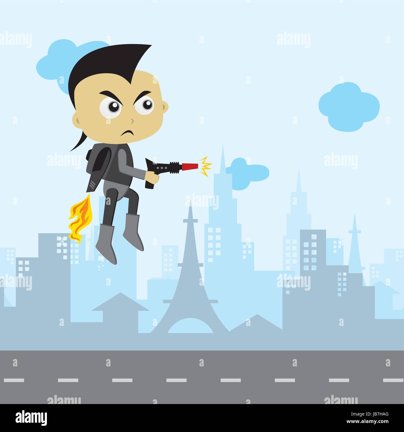 villain enemy game asset cartoon theme vector art illustration Stock ...
