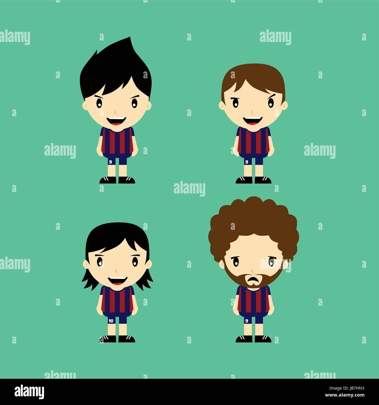 funny cartoon soccer player league vector art illustration Stock Vector ...