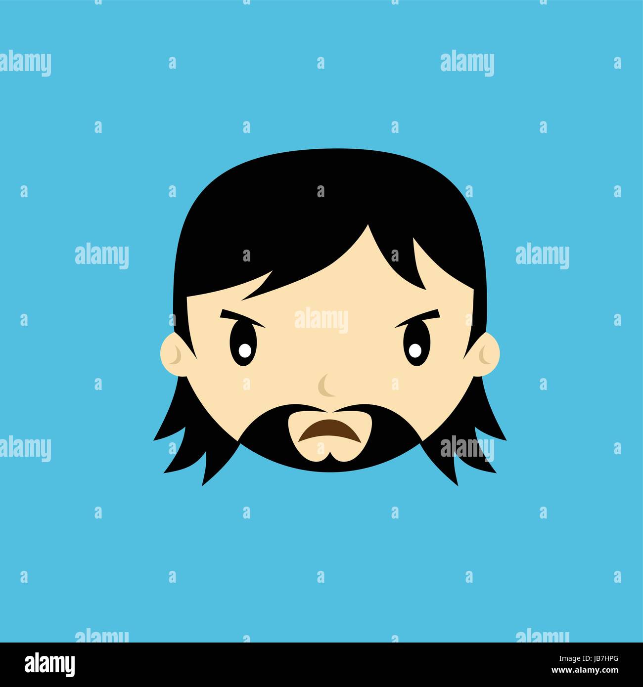 cartoon expression face male guy man vector art illustration Stock ...