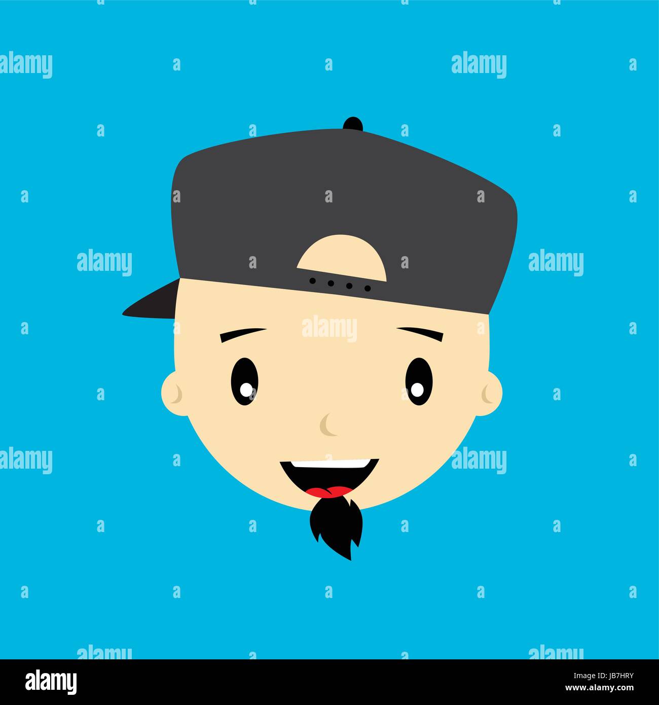 cartoon expression face male guy man vector art illustration Stock ...