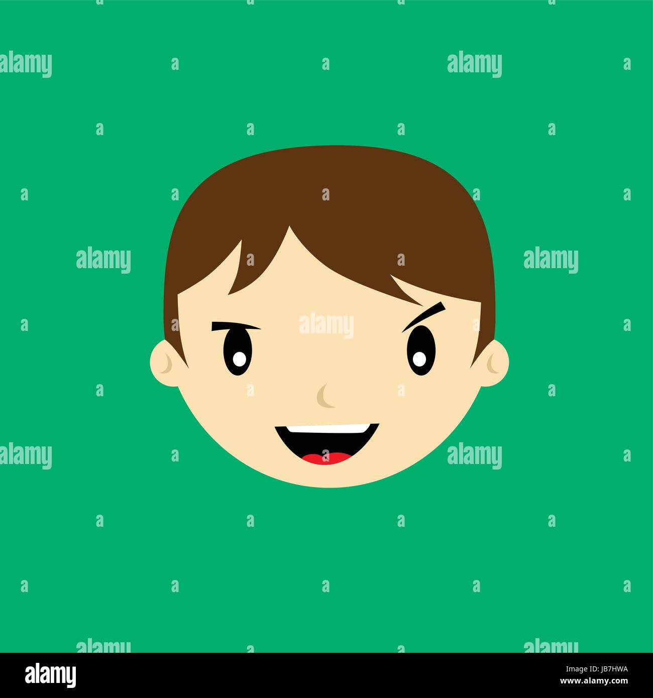cartoon expression face male guy man vector art illustration Stock ...