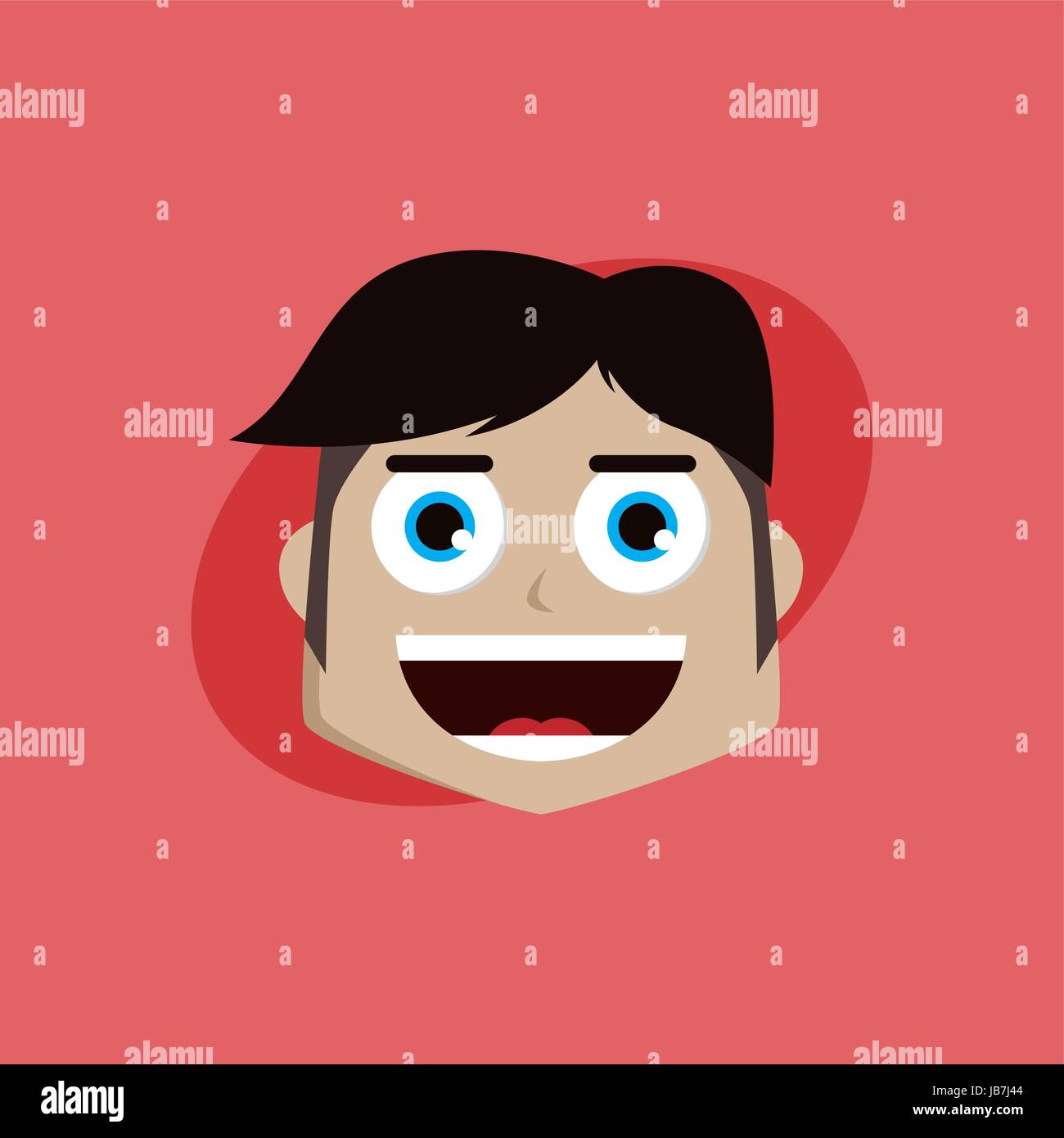 cartoon expression face male guy man vector art illustration Stock ...