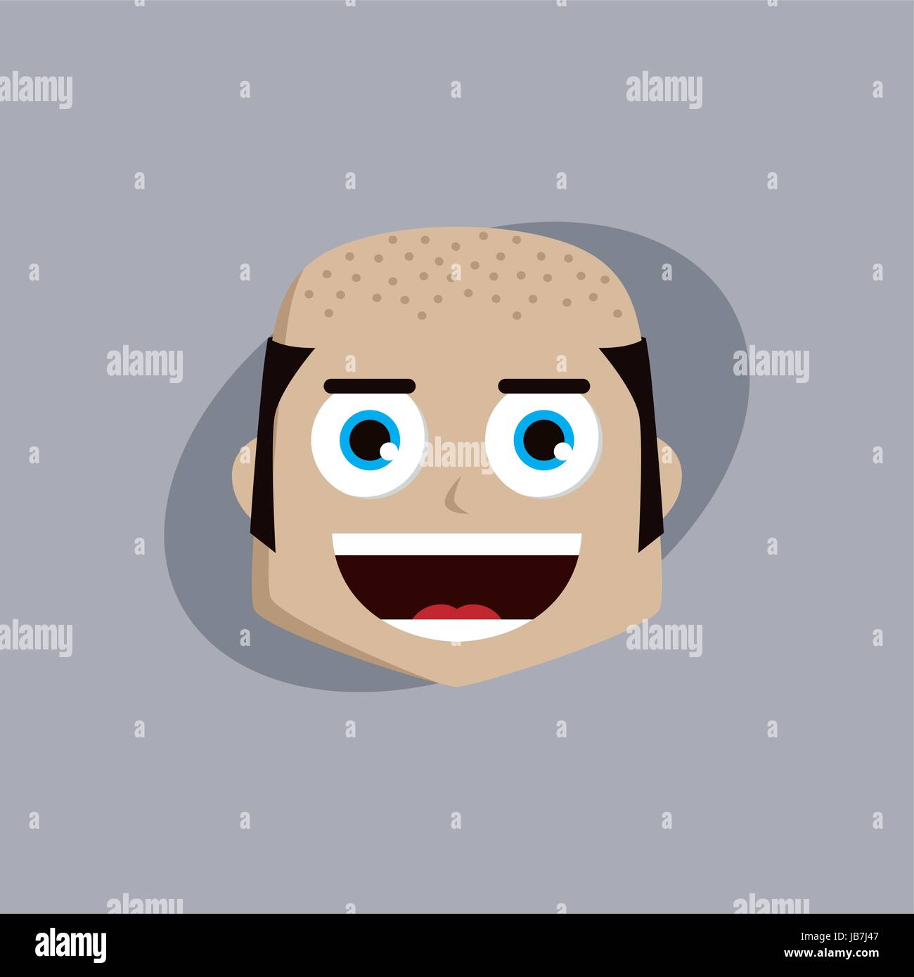 cartoon expression face male guy man vector art illustration Stock ...