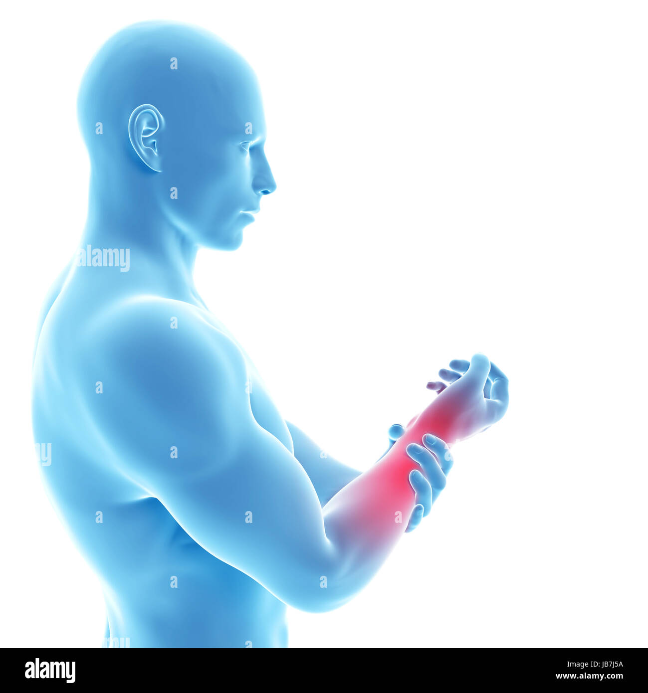 3d rendered illustration of a man having pain in the arm Stock Photo ...