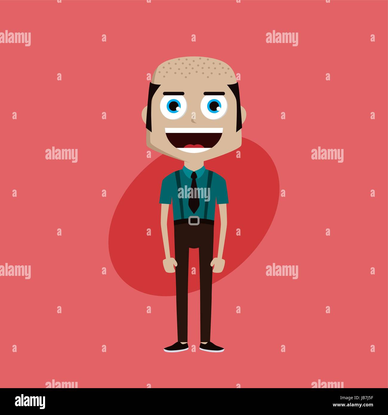 businessman manager at work cartoon vector art illustration Stock ...