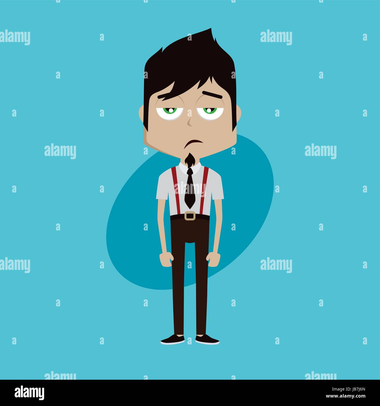 businessman manager at work cartoon vector art illustration Stock ...