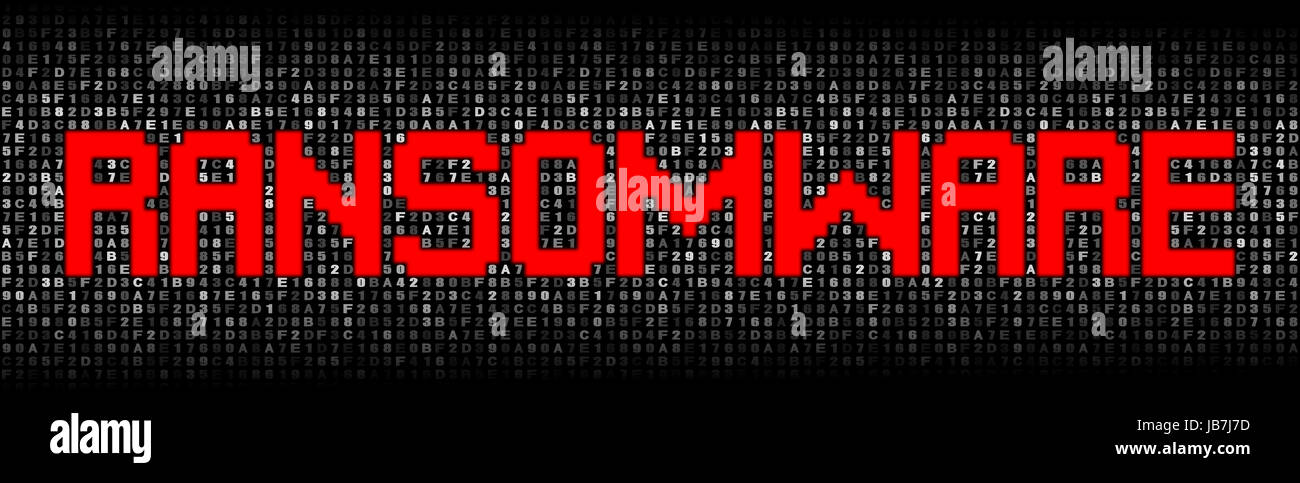 Ransomware text on hex code illustration Stock Photo - Alamy
