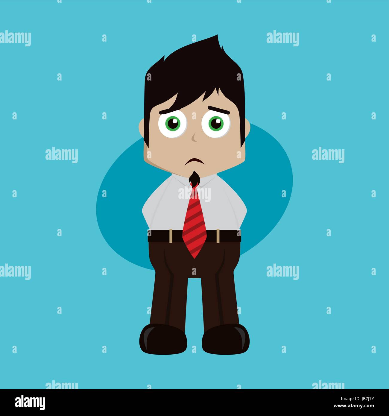 businessman manager at work cartoon vector art illustration Stock ...