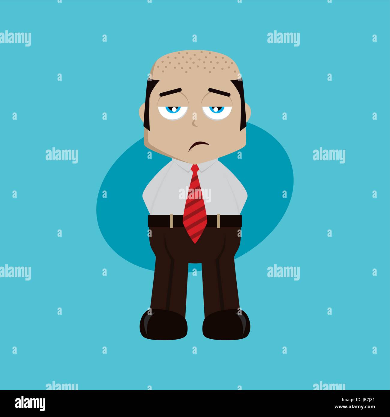 businessman manager at work cartoon vector art illustration Stock ...