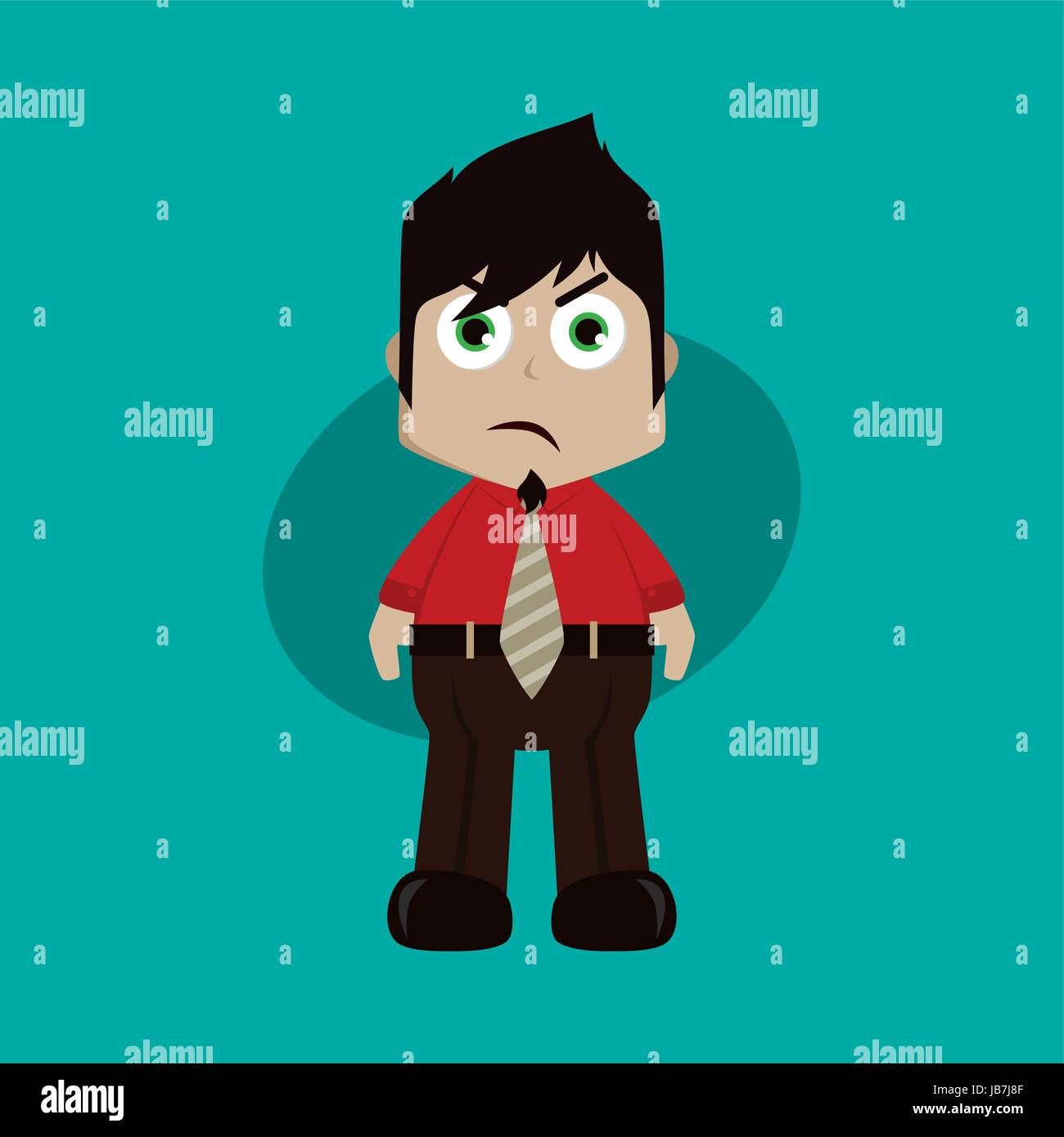 businessman manager at work cartoon vector art illustration Stock ...