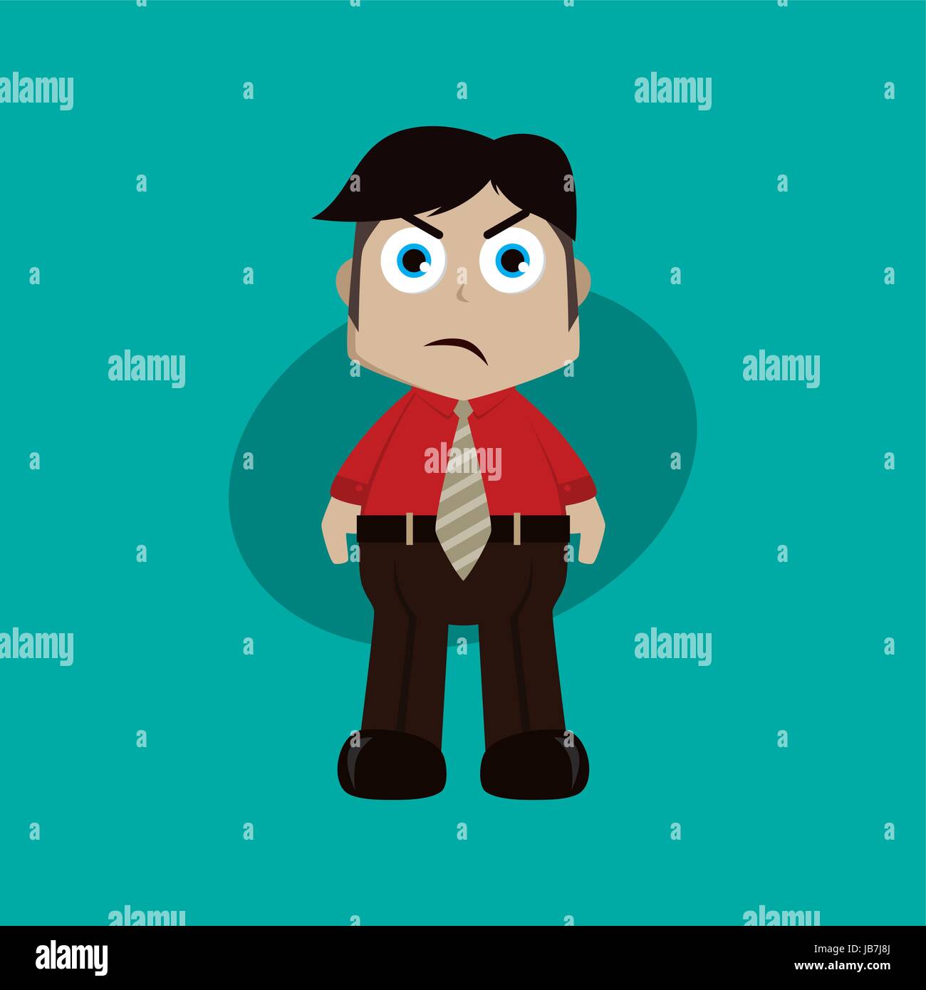 businessman manager at work cartoon vector art illustration Stock ...