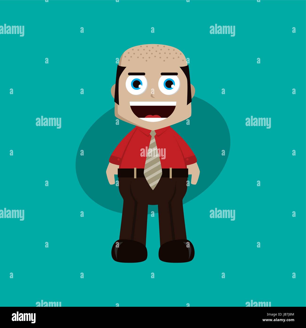 businessman manager at work cartoon vector art illustration Stock ...