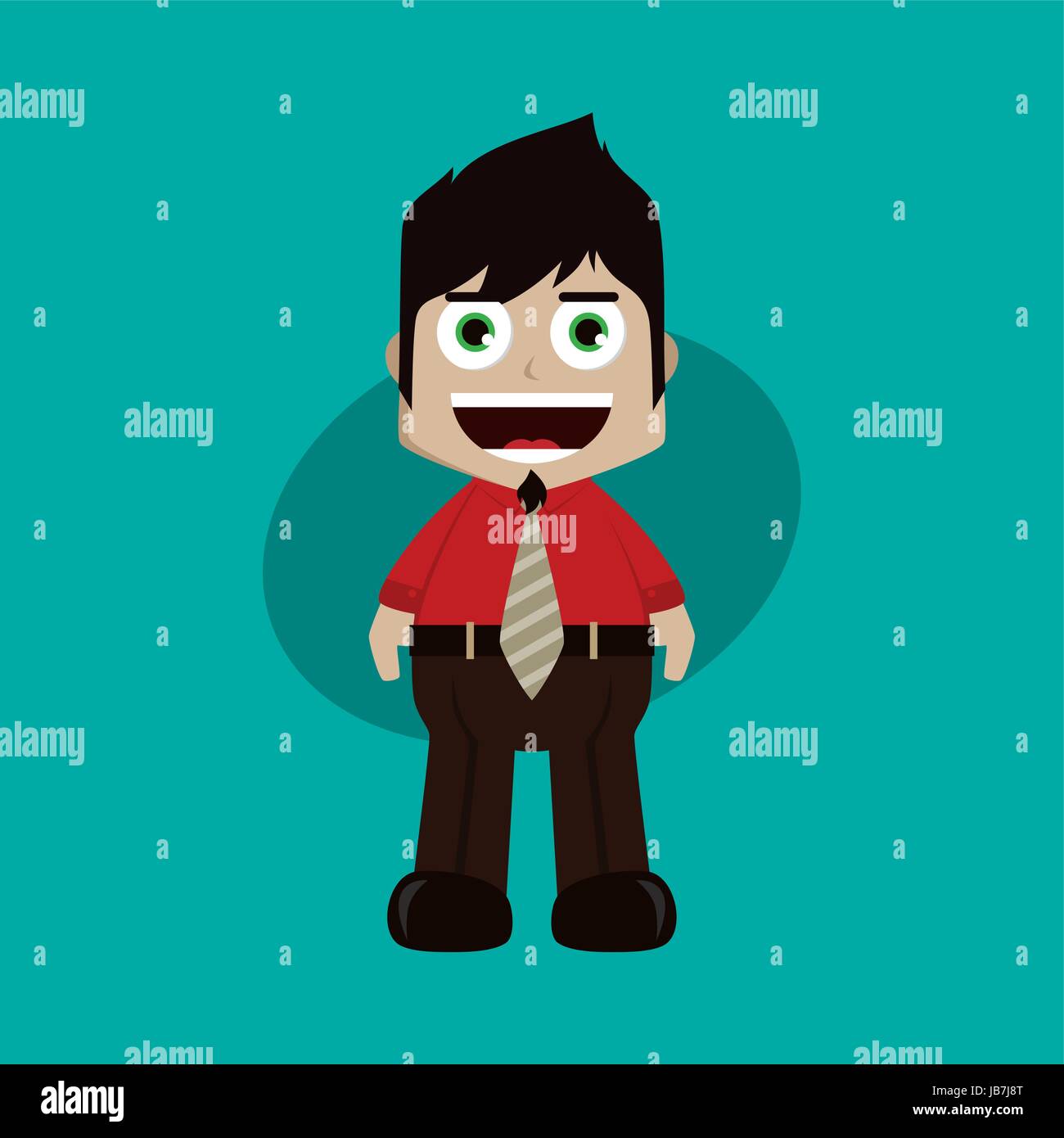 businessman manager at work cartoon vector art illustration Stock ...