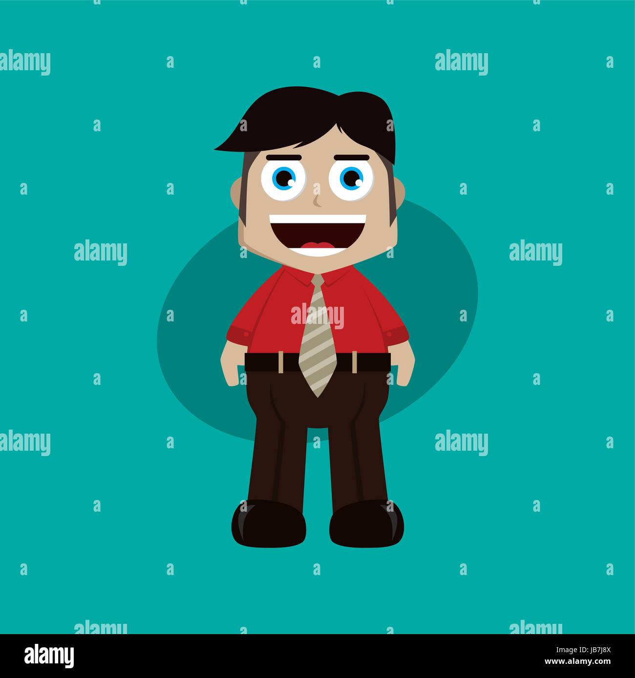 businessman manager at work cartoon vector art illustration Stock ...