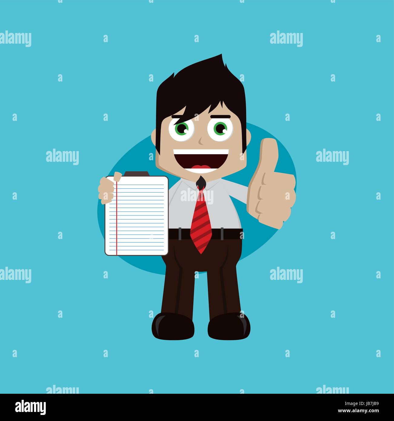 businessman manager at work holding report book cartoon vector art ...