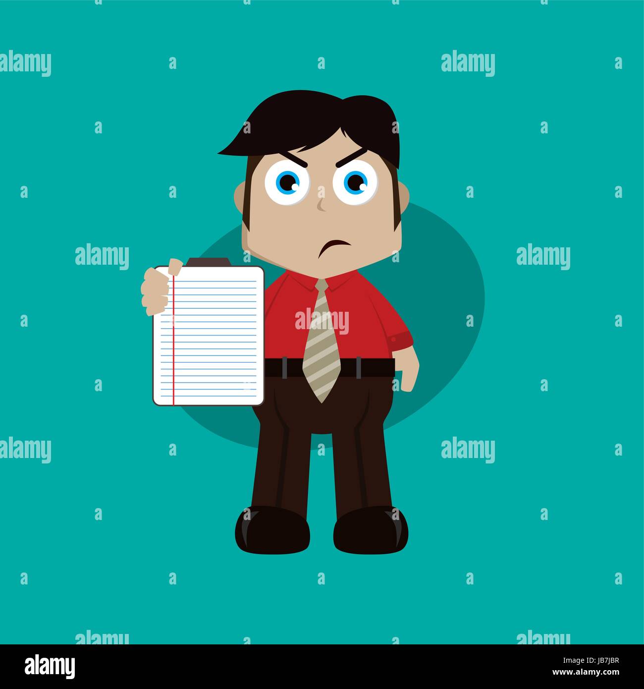 businessman manager at work holding report book cartoon vector art ...