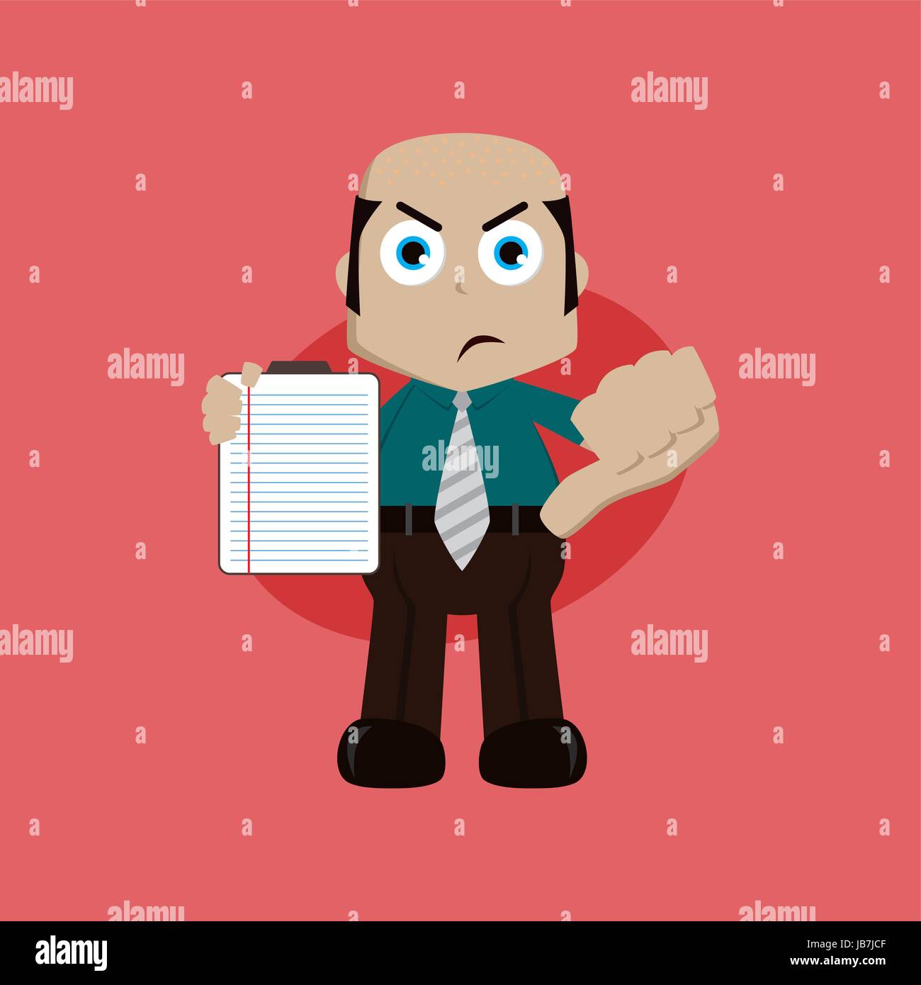 businessman manager at work holding report book cartoon vector art ...