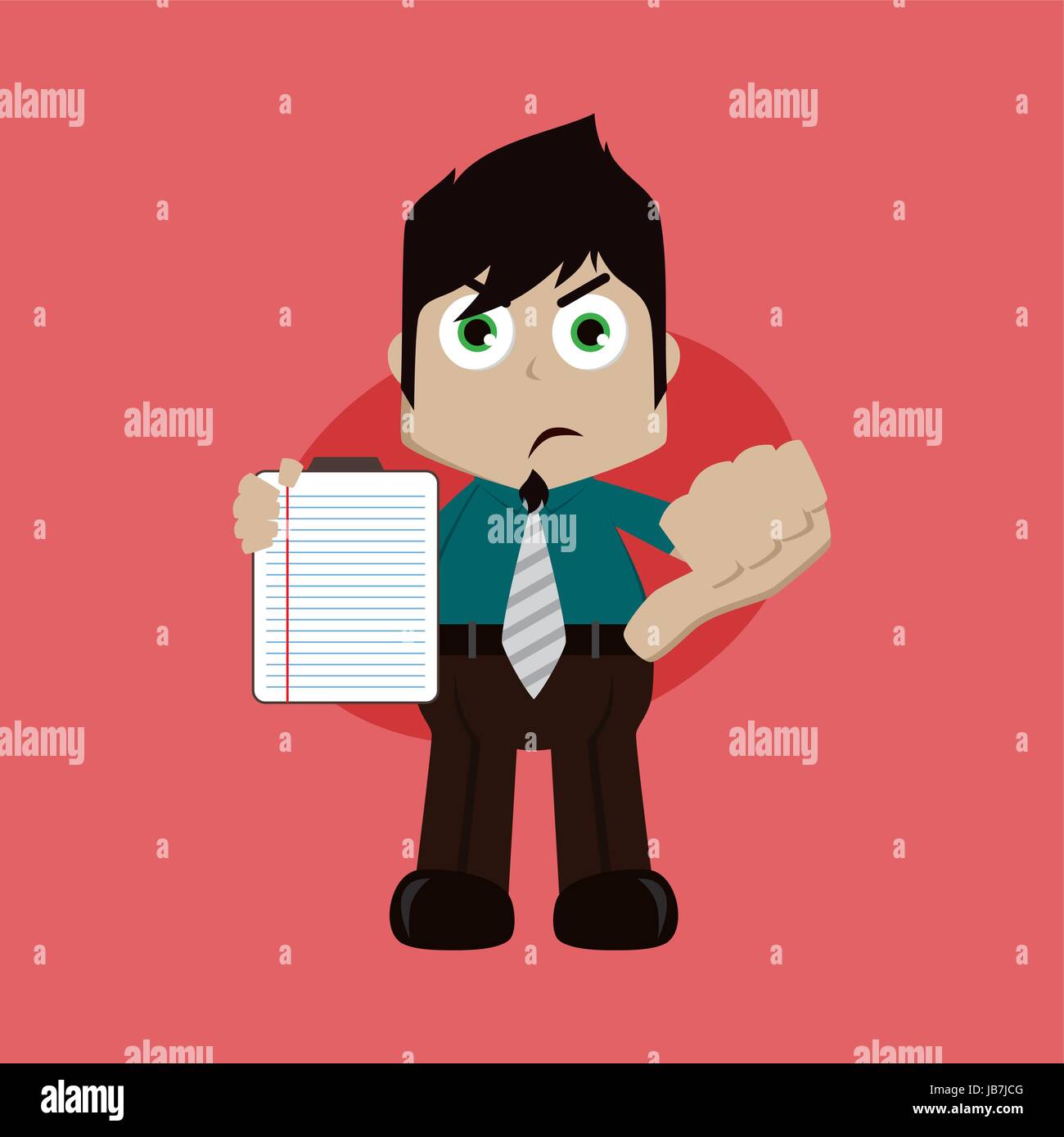 businessman manager at work holding report book cartoon vector art ...