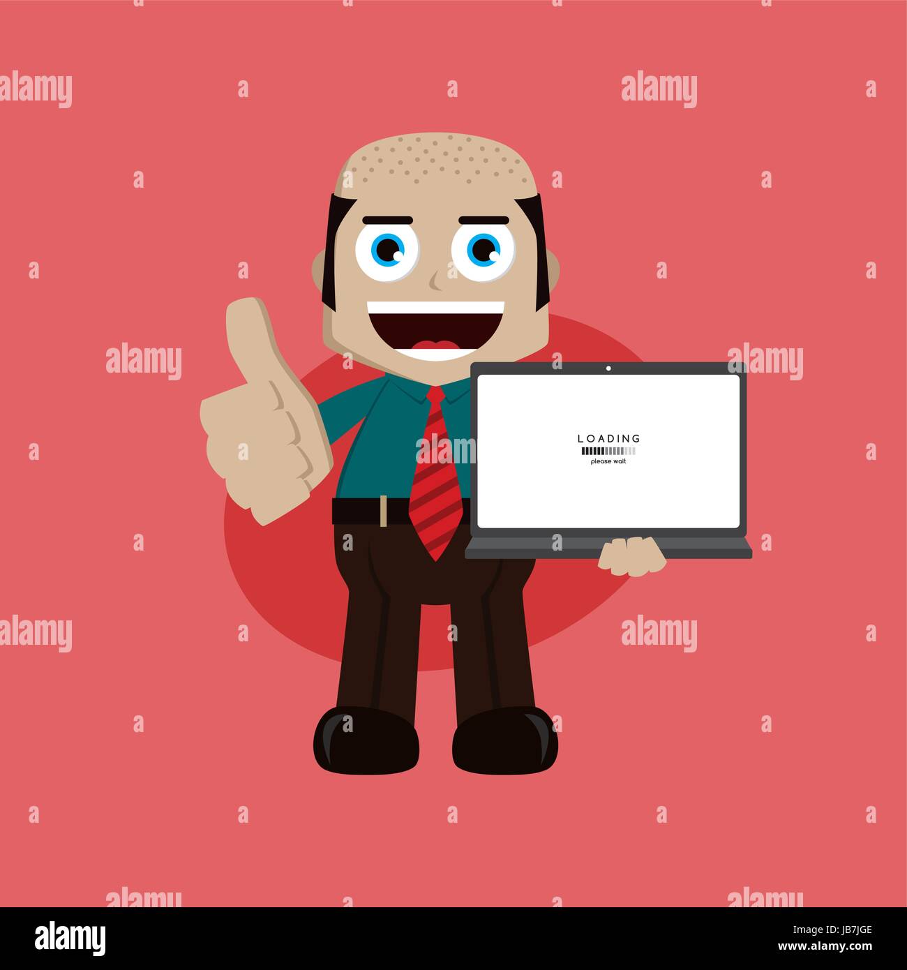 businessman manager at work holding laptop cartoon vector art ...