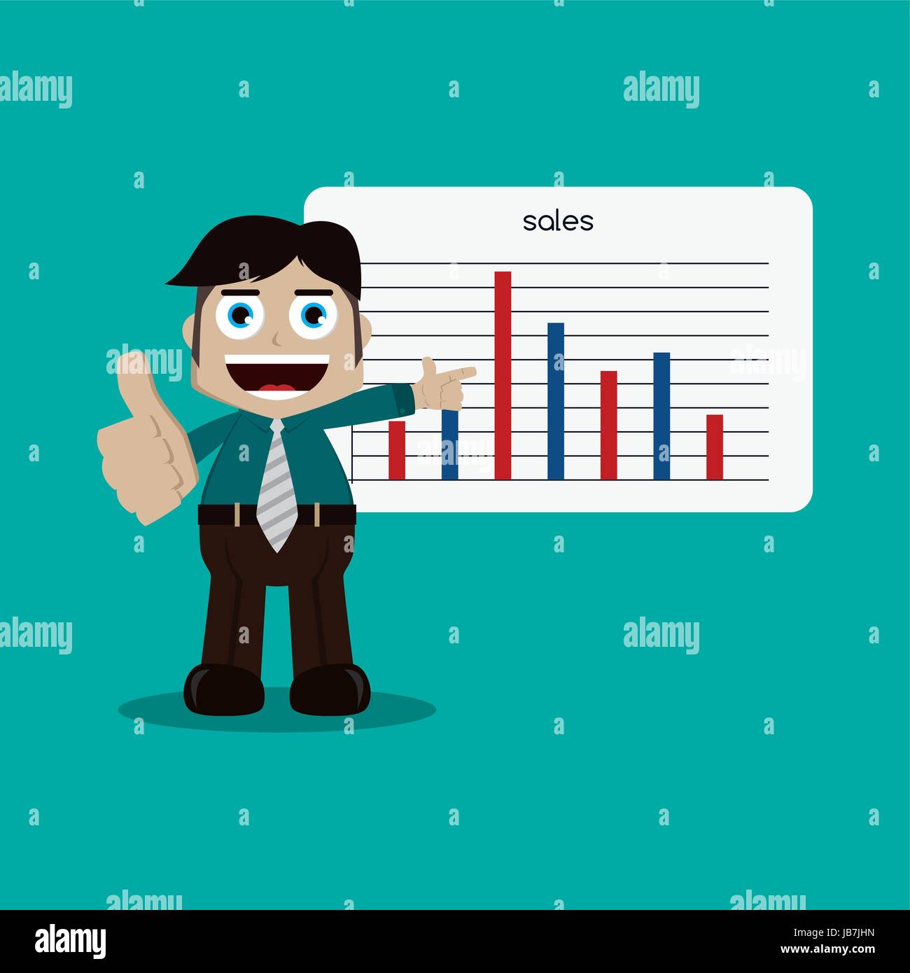 businessman manager at work cartoon vector art illustration Stock ...
