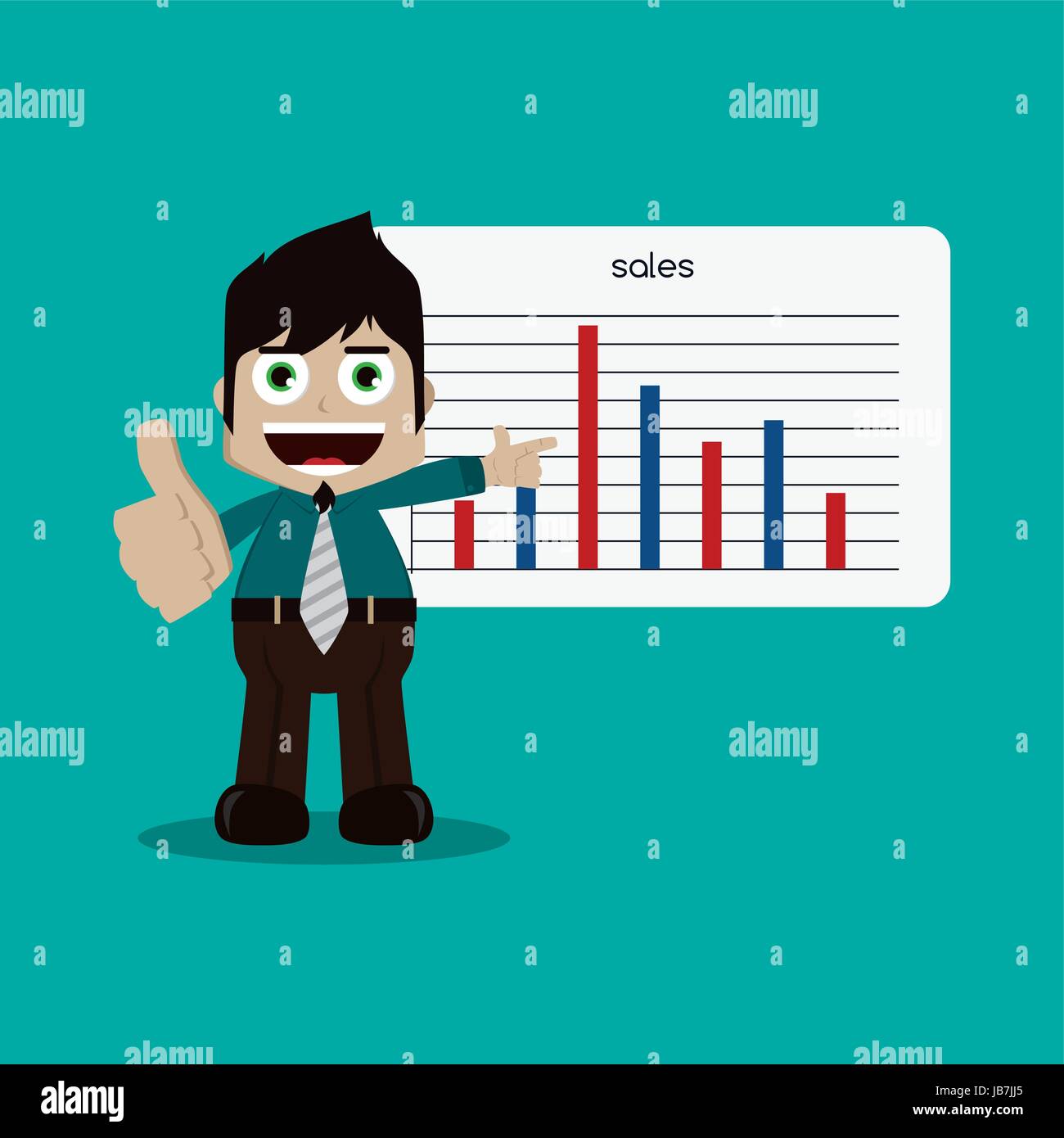businessman manager at work cartoon vector art illustration Stock ...