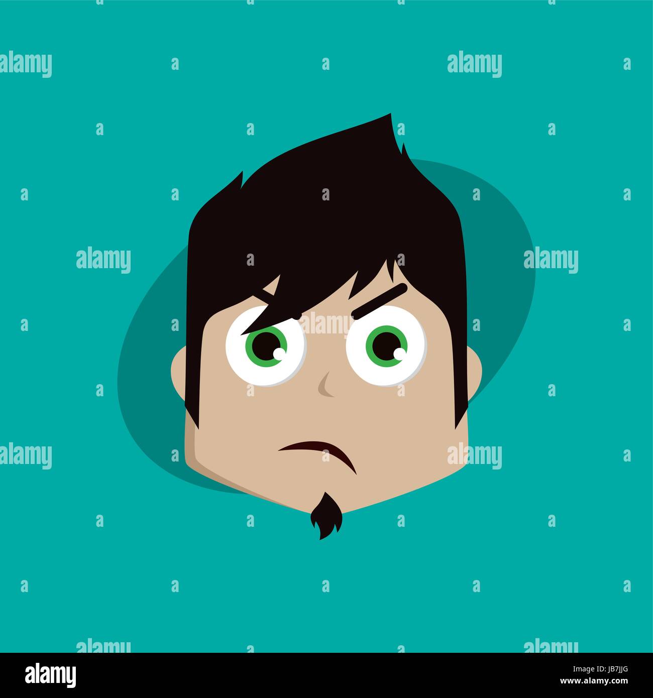 cartoon expression face male guy man vector art illustration Stock ...