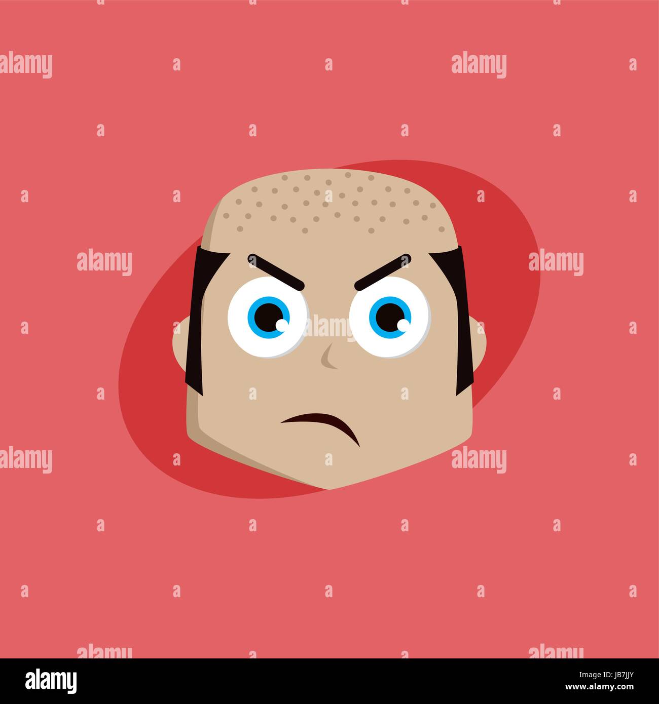 cartoon expression face male guy man vector art illustration Stock ...