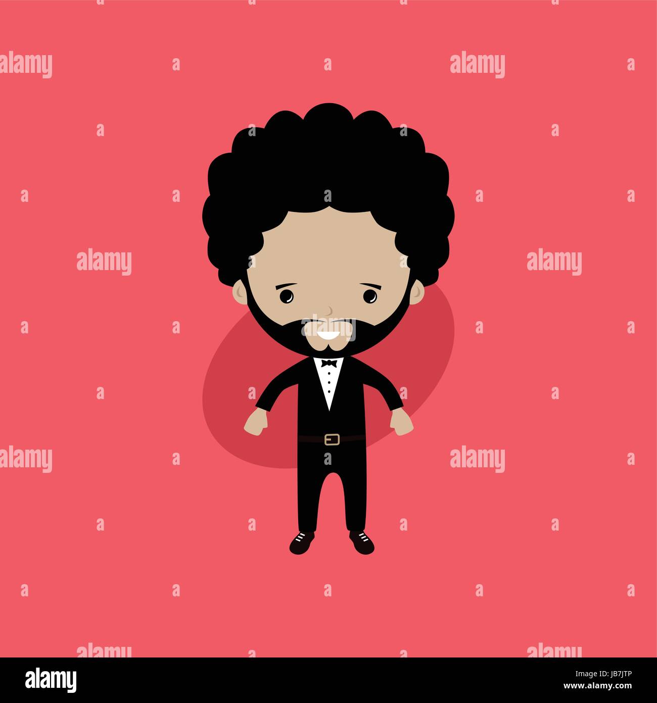 adorable groom lovely cartoon marriage theme vector art Stock Vector ...
