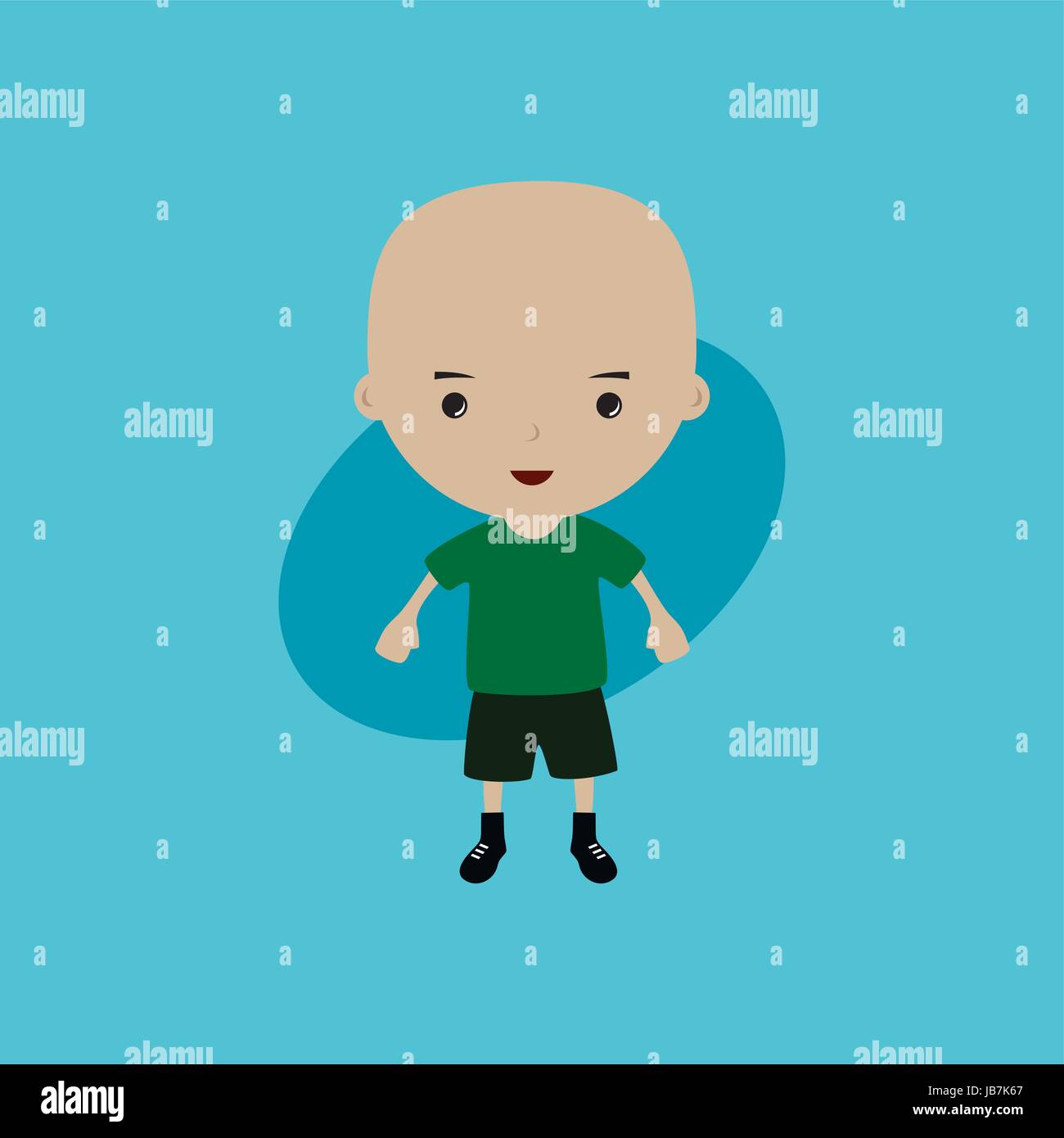 funny flat casual cartoon guy in color vector art illustration Stock ...
