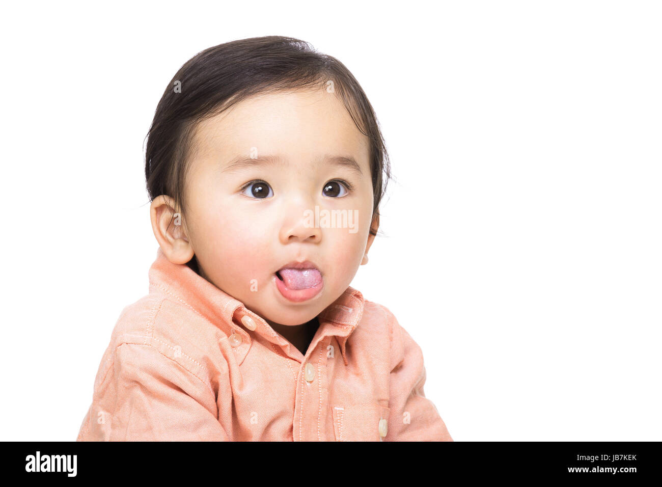 Asia baby making funny face Stock Photo - Alamy