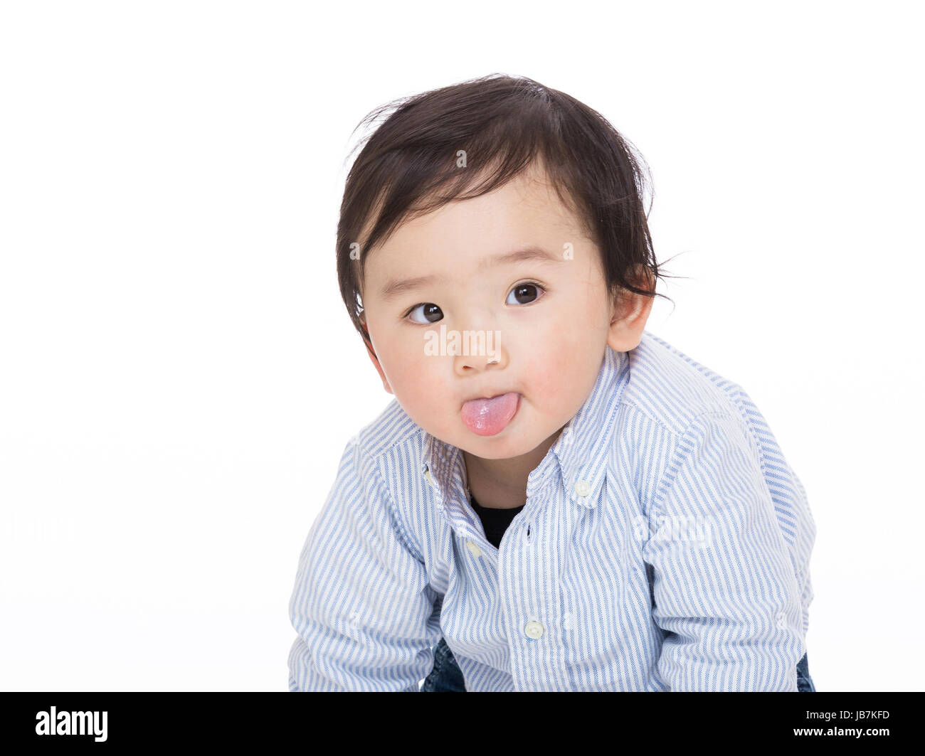 Asian baby making funny face Stock Photo - Alamy