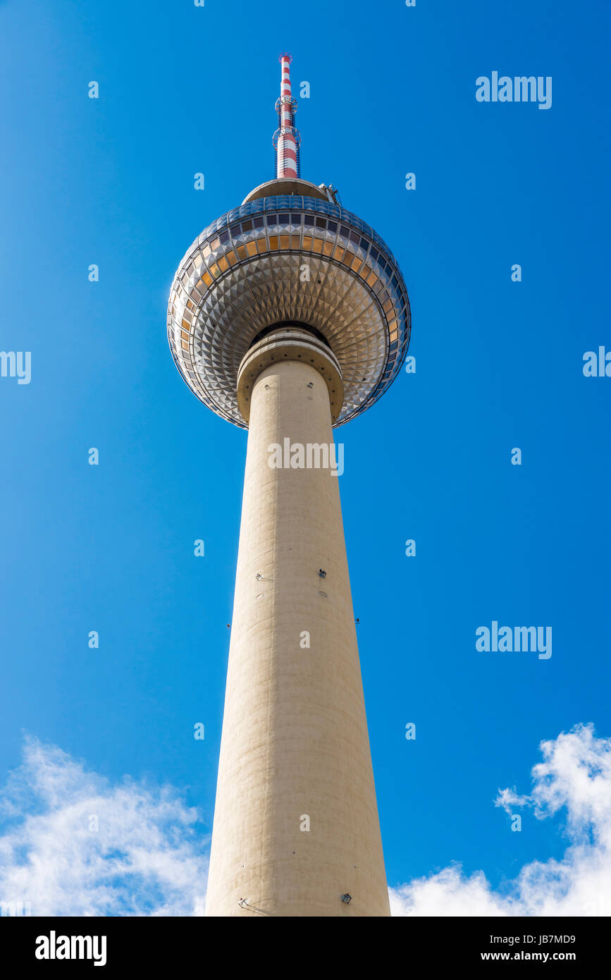 Telecommunications tower located in Alexanderplatz in Berlin, Germany ...