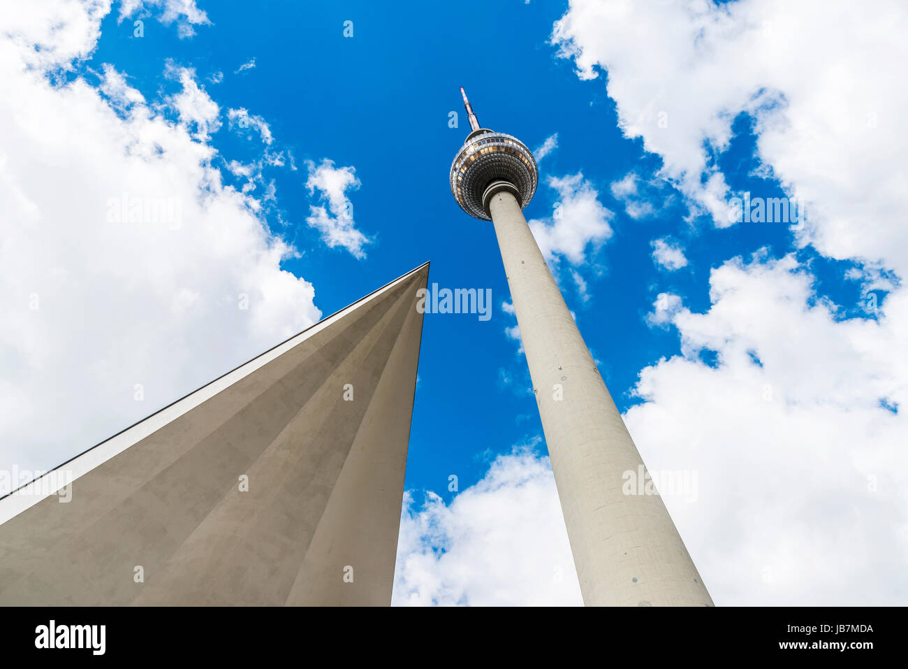 Telecommunications tower located in Alexanderplatz in Berlin, Germany ...
