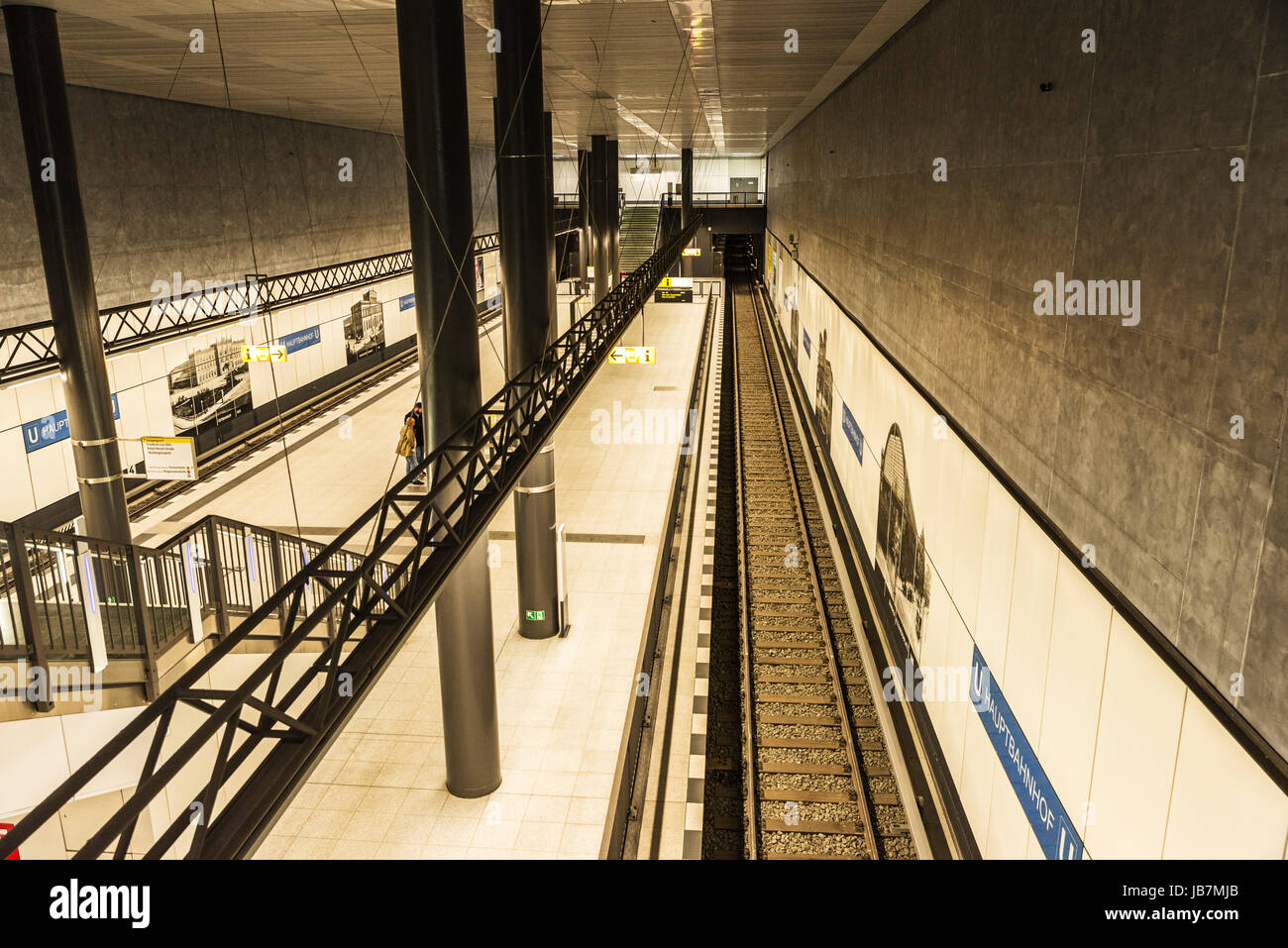 Berlin, Germany - April 12, 2017: Bundestag underground station with ...