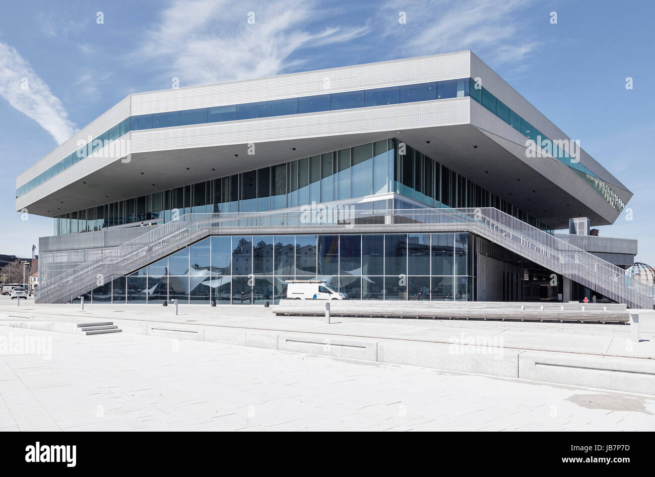 DOKK1 building, public library at Aarhus harbor district Stock Photo ...