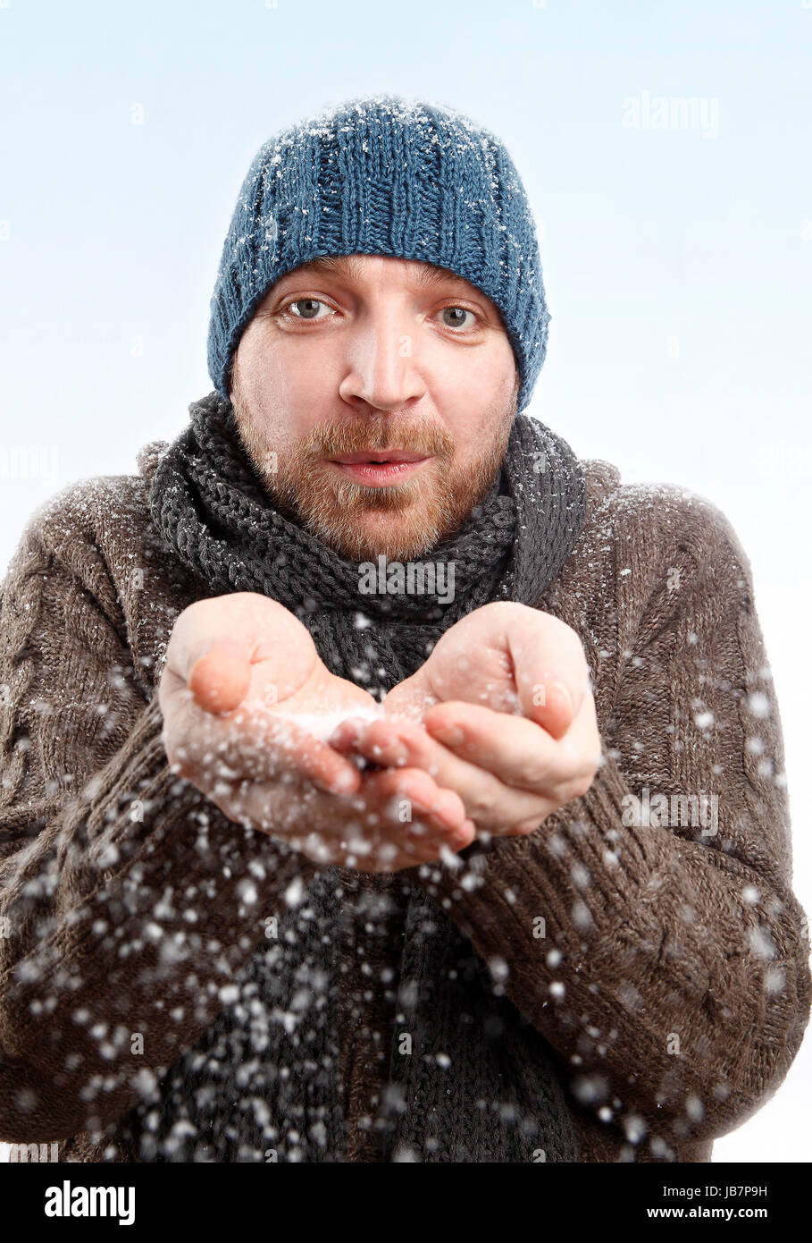 man in the snow Stock Photo - Alamy