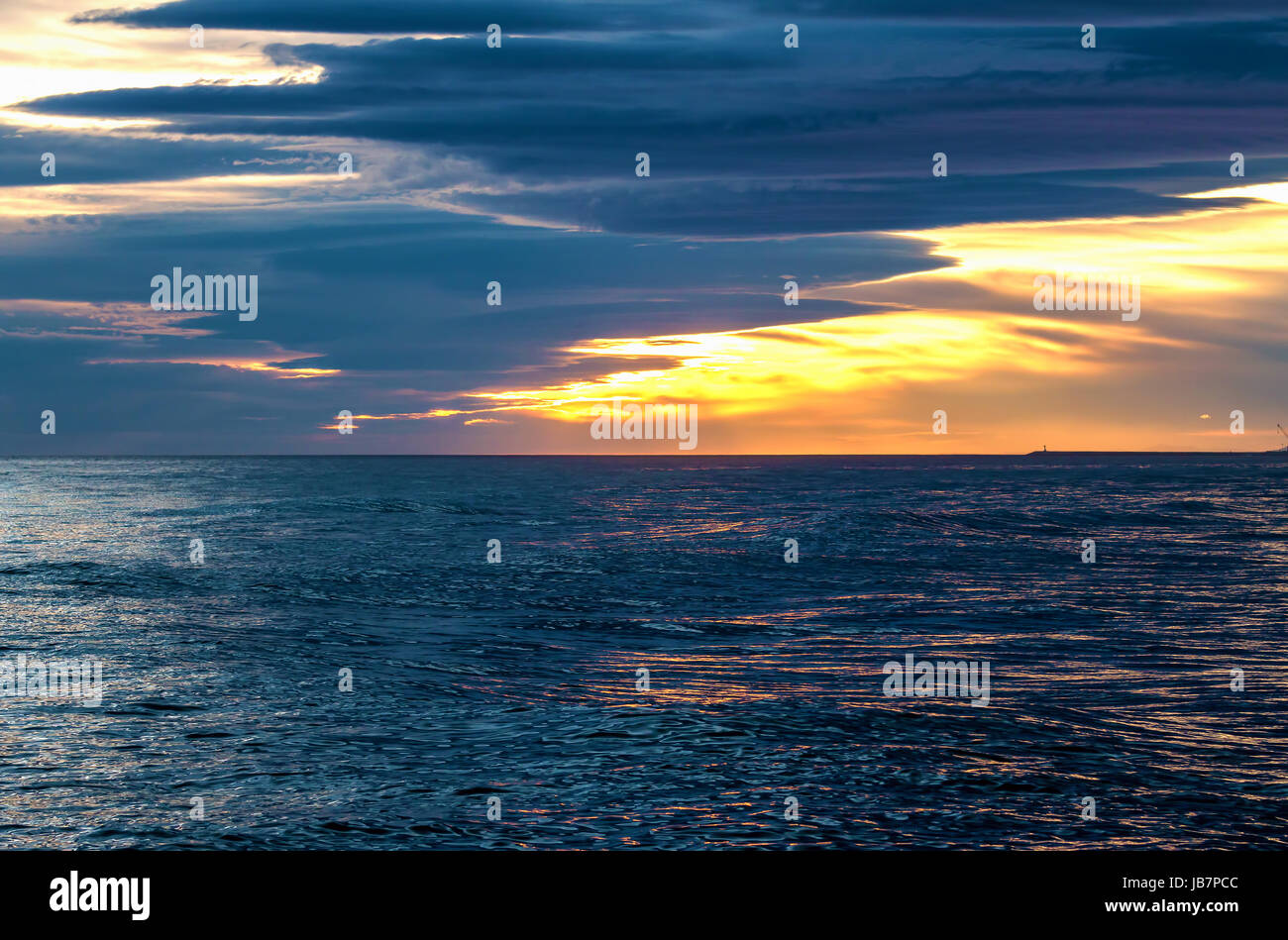 Beautiful sunset landscape over the ocean Stock Photo - Alamy