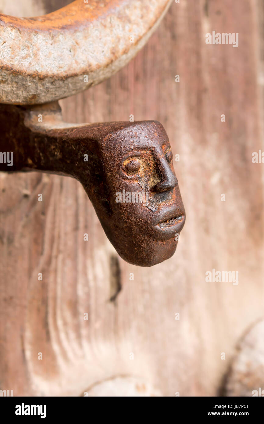 Head Door Knocker, Ancient Knocker Stock Photo - Alamy