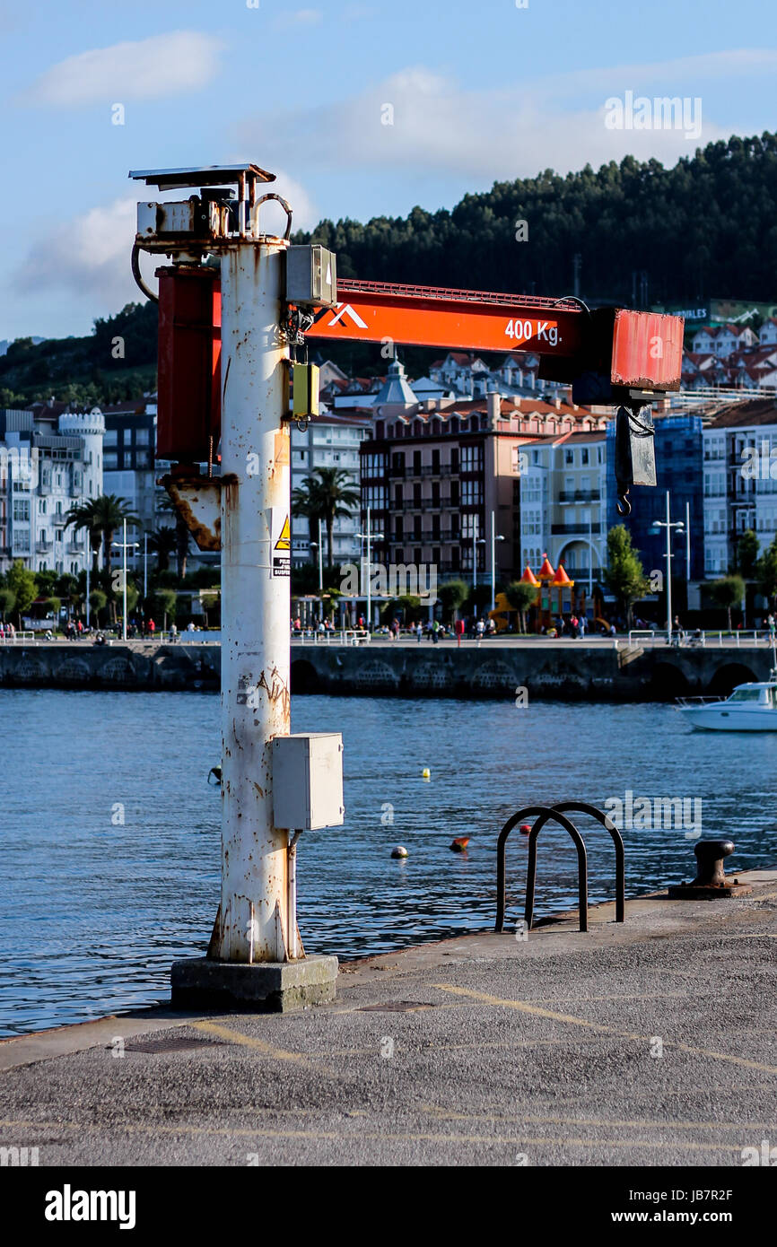 Crane lifting fish boxes hi-res stock photography and images - Alamy