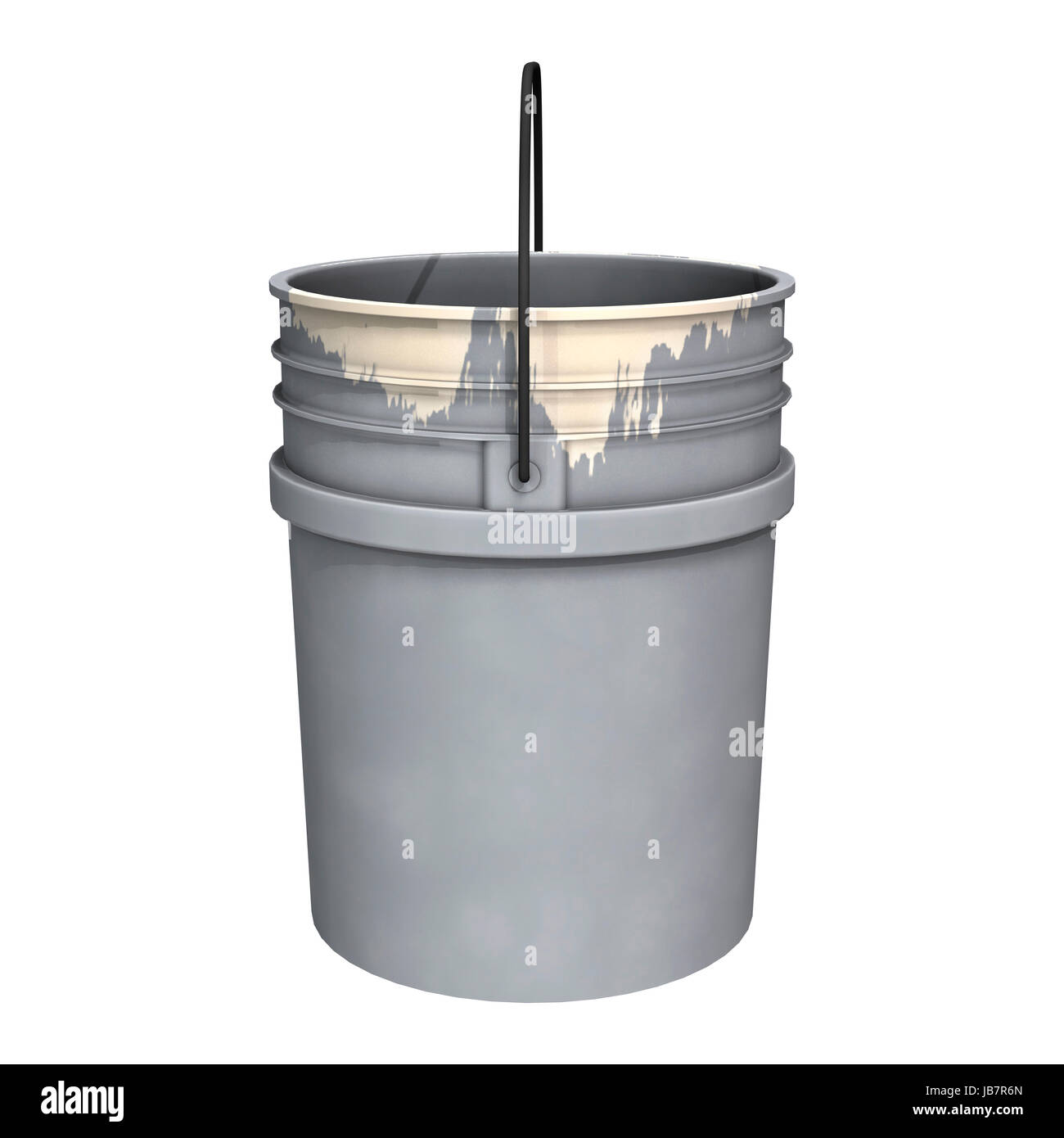 3D digital render of a bucket of paint isolated on white background ...