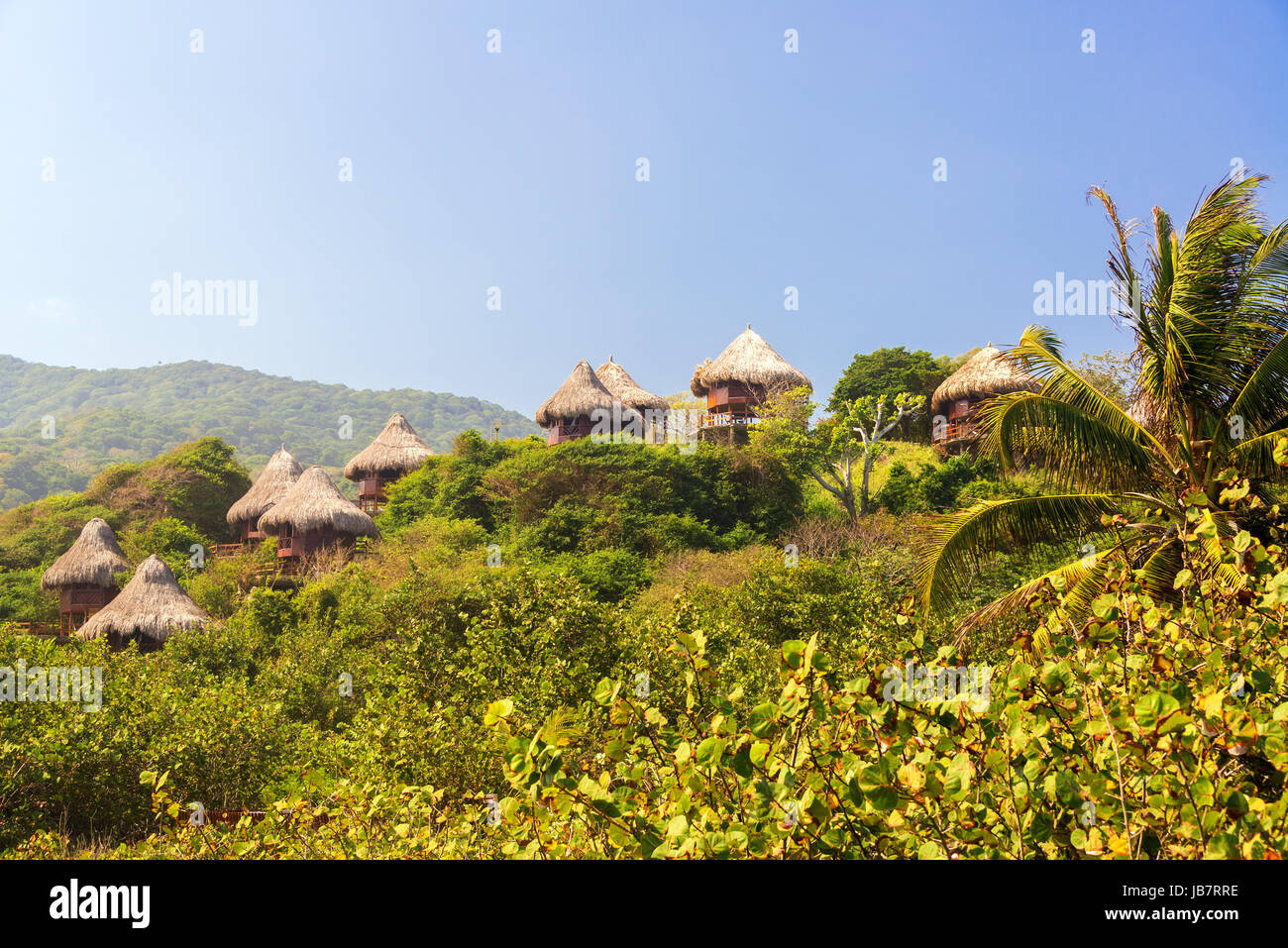 Colombia national park tayrona huts hi-res stock photography and images ...
