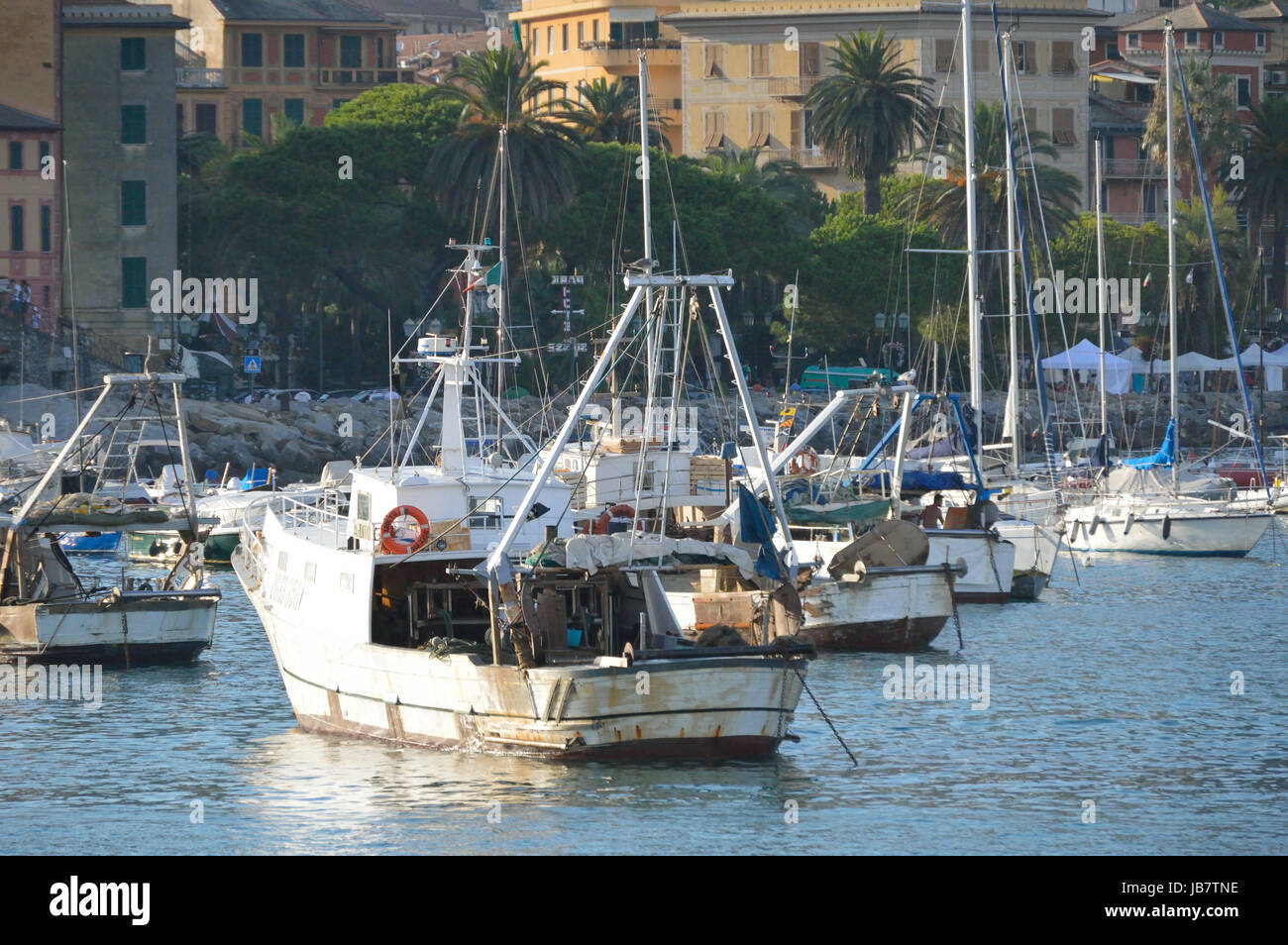 Old colorful fishing boats hi-res stock photography and images - Alamy