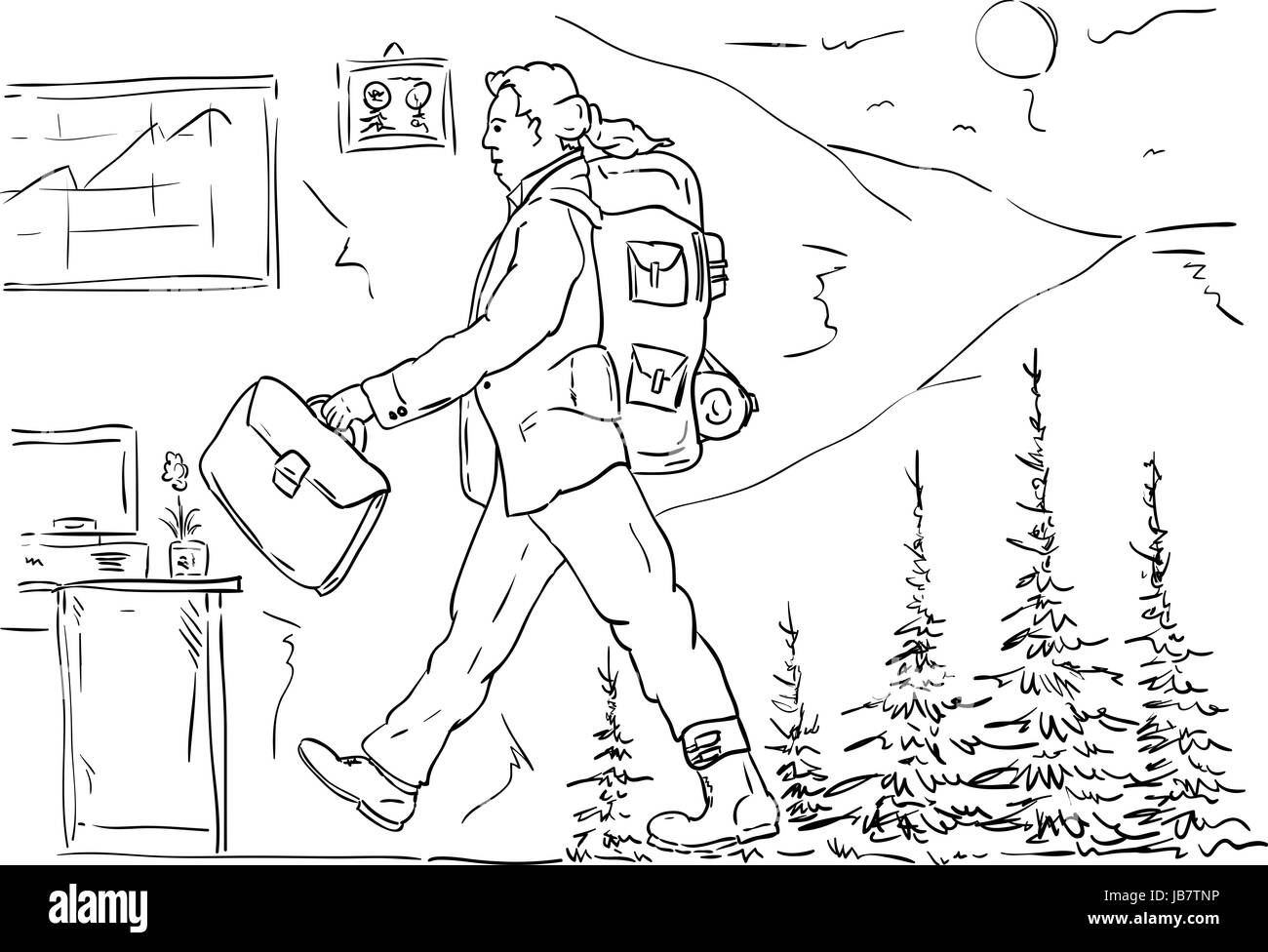 Return to office work Black and White Stock Photos & Images - Alamy